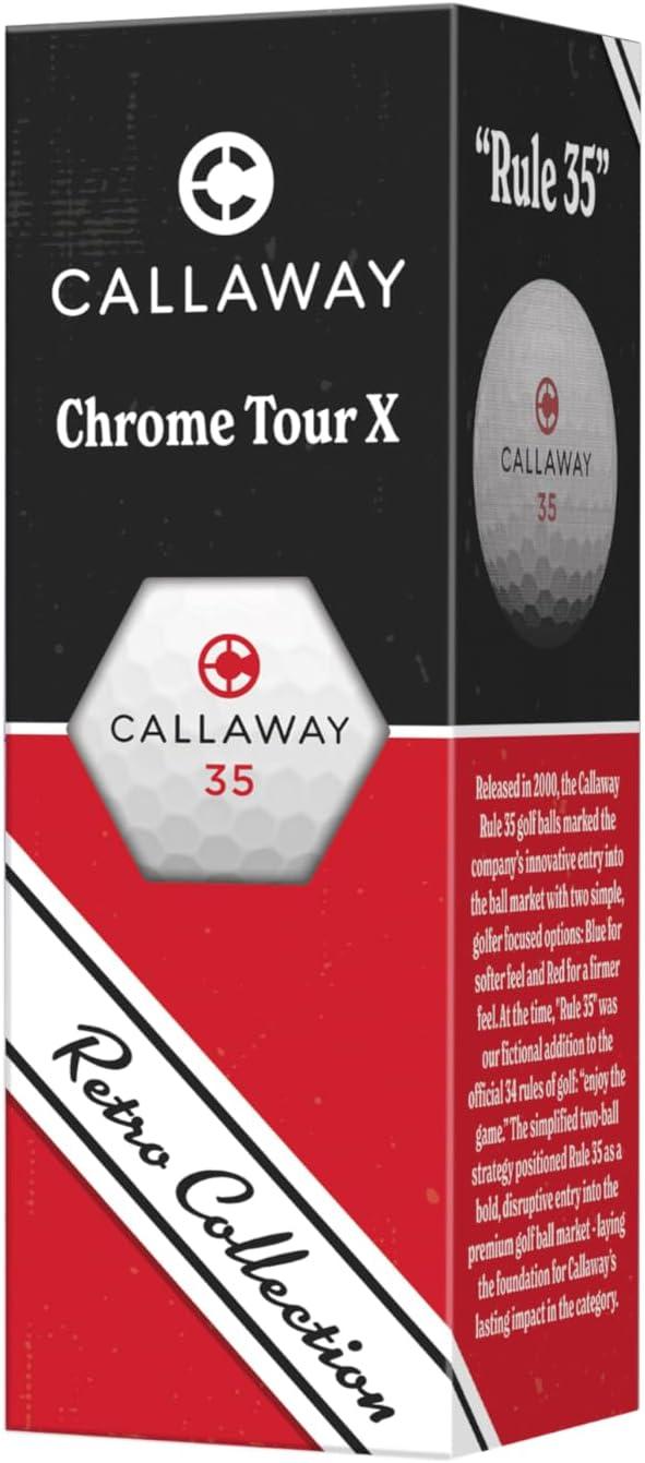 Callaway Golf Chrome Tour X 2026 Golf Balls(Retro) - Callaway