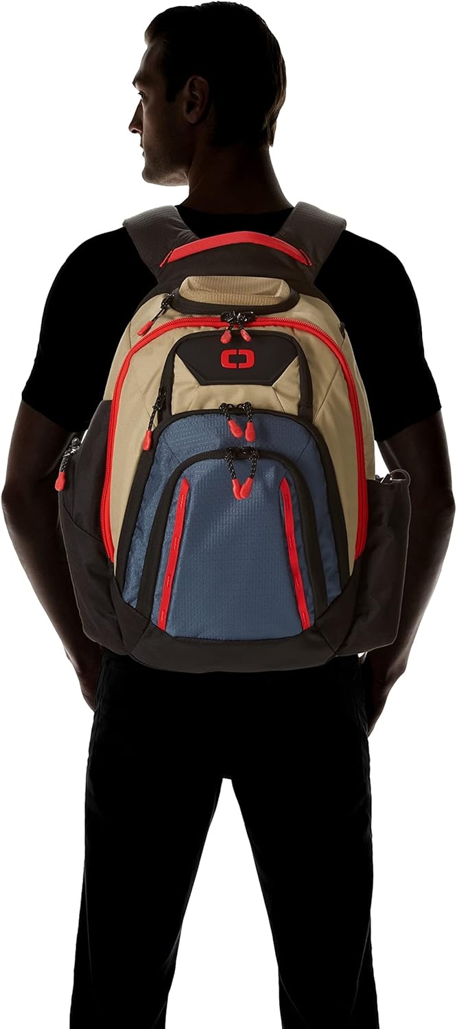 OGIO Gambit Backpack (Gambit Pro, Black)(Tan/Blue/Red) - Callaway