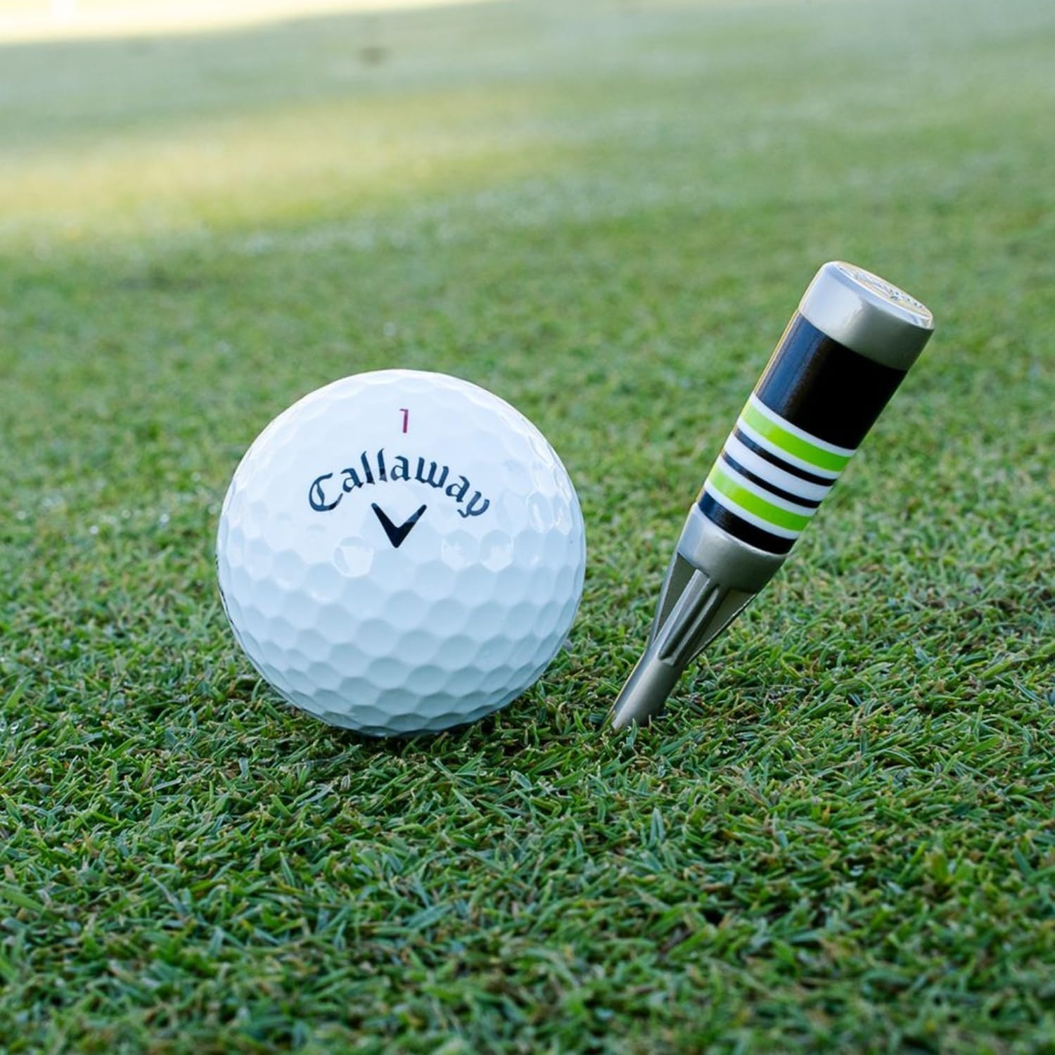 Callaway Ferrule Golf Divot Tool(Lime) - Callaway